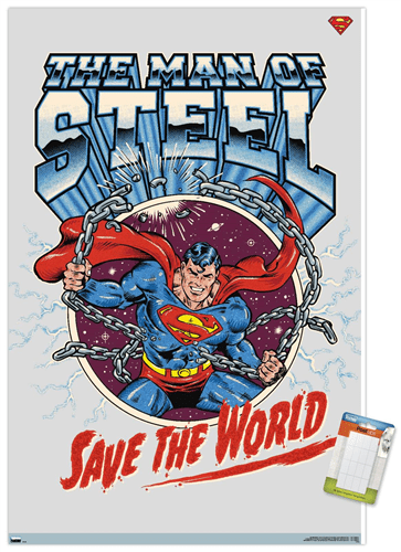 DC Comics Superman - Save the World Wall Poster, 14.725" x 22.375 ...