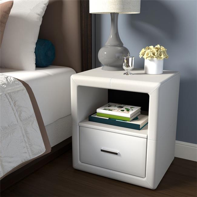 RestRite LONSWH157 Leigh Low Profile Nightstand - Walmart.com