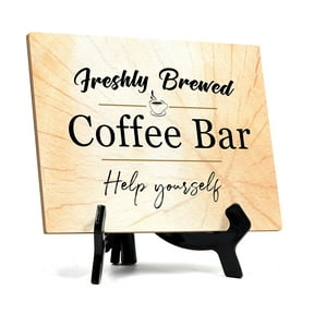 Signs ByLITA Coffee Bar, Table Sign, 6" x 8" (Tan) - Walmart.com