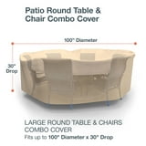 Budge Large Nutmeg Patio Round Table/Chairs Cover, All-Seasons ...