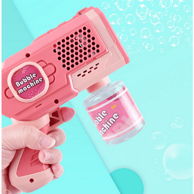 Bubble Gun, Electric Automatic Multi-Hole Out of Bubble, for Kids ...