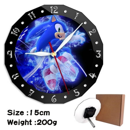 TOOAD Sonic The Hedgehog Ornament Wall Clock Simple Alarm Clock Style A ...