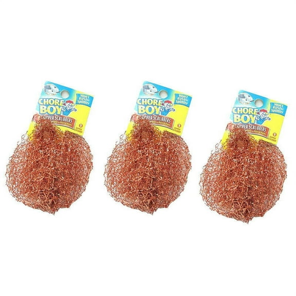 Chore Boy Copper Scrubber 100% Pure Copper Scrubbers New Steel Wool ...