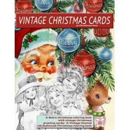 Retro Old Fashioned Christmas Vintage Coloring Book For Adults ...