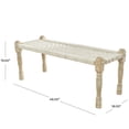 DecMode Cotton Handmade Woven Chevron Patterned Bench with Light Brown ...