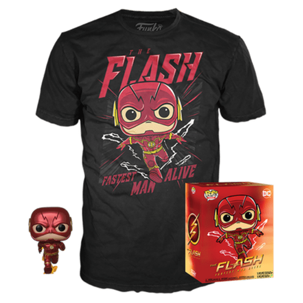 Funko POP! Tees DC Comics The Flash [Running, Metallic] #713 with Size ...