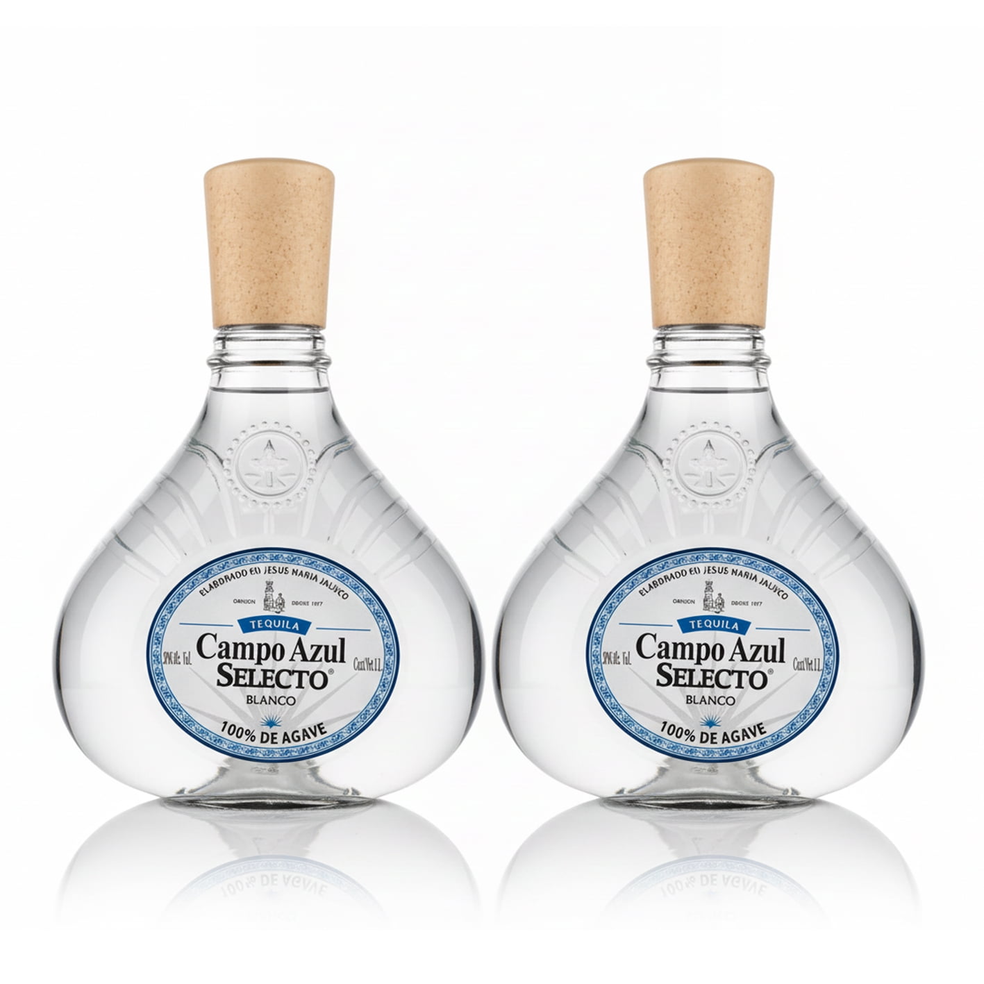 Duo Pack Tequila Campo Azul Selecto Blanco 1000 Ml Campo Azul Tequila ...