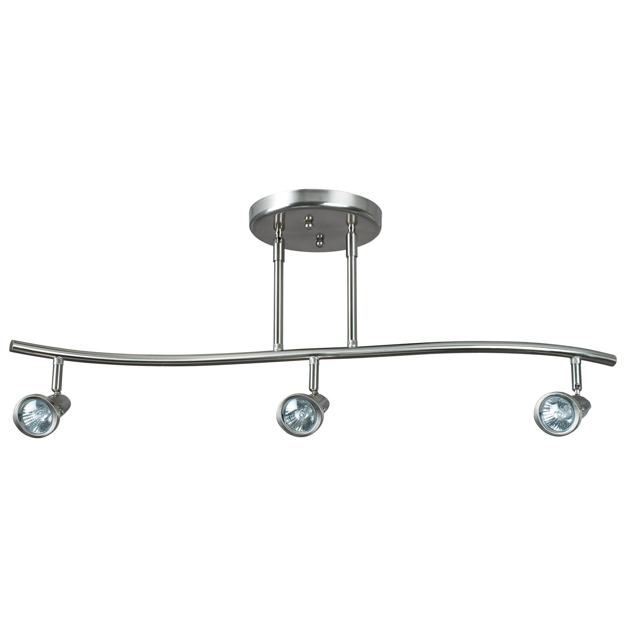 Sunset Lighting F2963 3 Light Dual Stem 150 Watt Track Fixture - Nickel ...