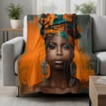 Black Women Blanket Soft Cozy Warm Throw Blanket for Couch, Plush Fuzzy ...