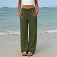 Women's Soft Nylon Spandex Stretch Pants, Mid-Waisted Tummy Control ...