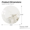 23" Round Sintered Stone Tabletop, Classic Ivory White Replacement ...