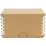 JAM Business Card Box, 1/Pack, 2.3x3.5x2, Brown Kraft with Metal Edge ...