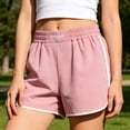 ATOYSOY Big Girls Curved Hem Shorts Elastic Waist Color Binding ...