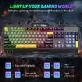 104 Keys RGB Light up Gaming Keyboard, All-Metal Panel & IPX3 ...