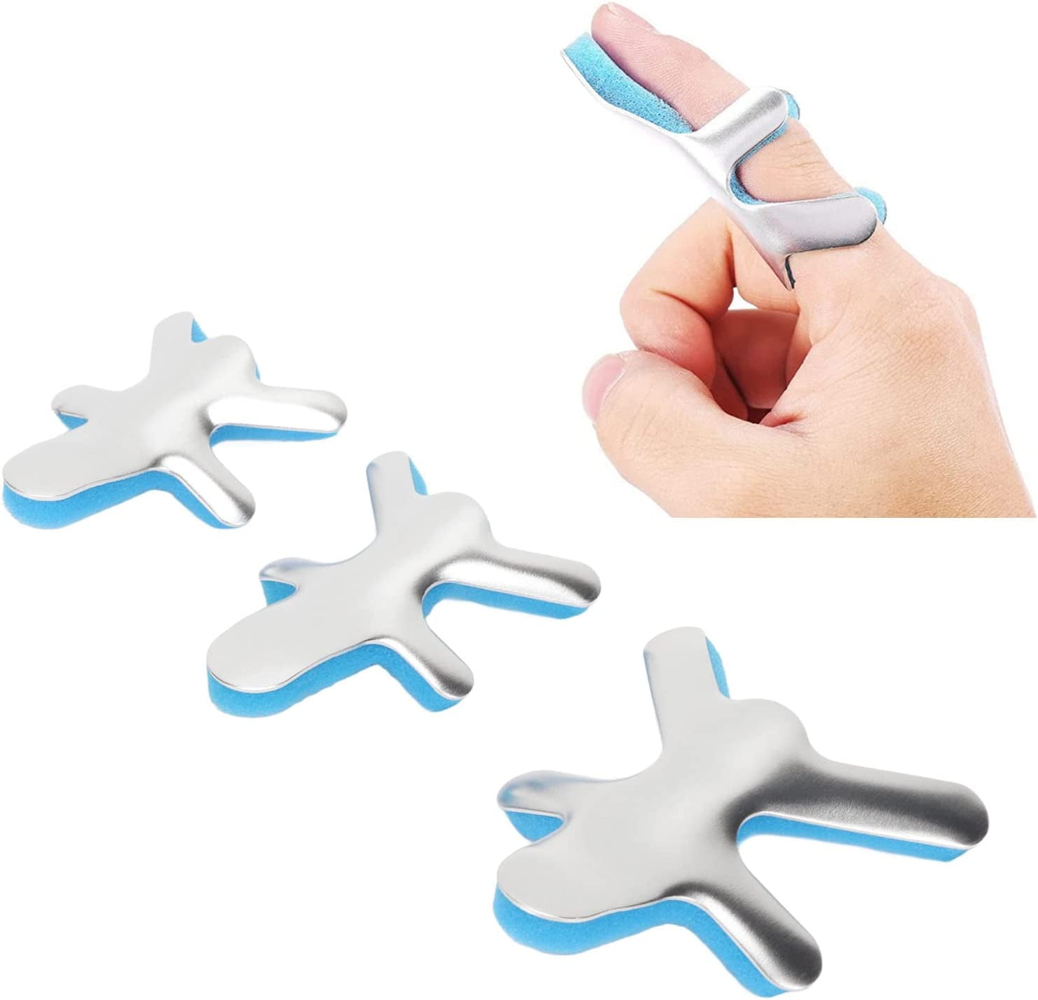 Finger Splint, 3pcs Straightening Support Fixation Frog Finger Mallet ...