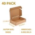 9x6x2 inches Shipping Boxes Set of 40, Brown Corrugated Cardboard Box ...