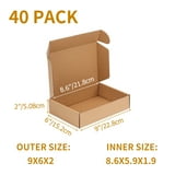 9x6x2 inches Shipping Boxes Set of 40, Brown Corrugated Cardboard Box ...