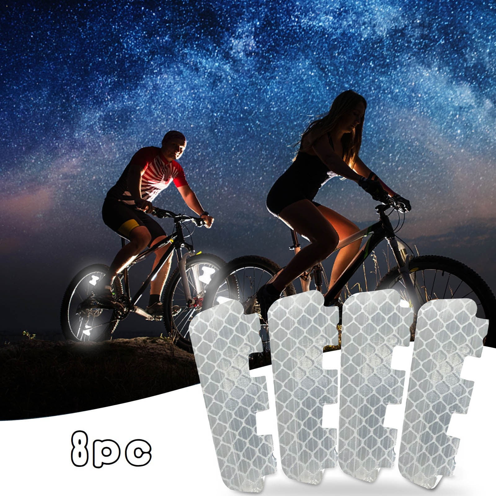 Agiferg Bicycle luminous reflection mountain bike reflective tail ...