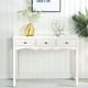 Costway Console Table 3 Drawers Entryway, White - Walmart.com