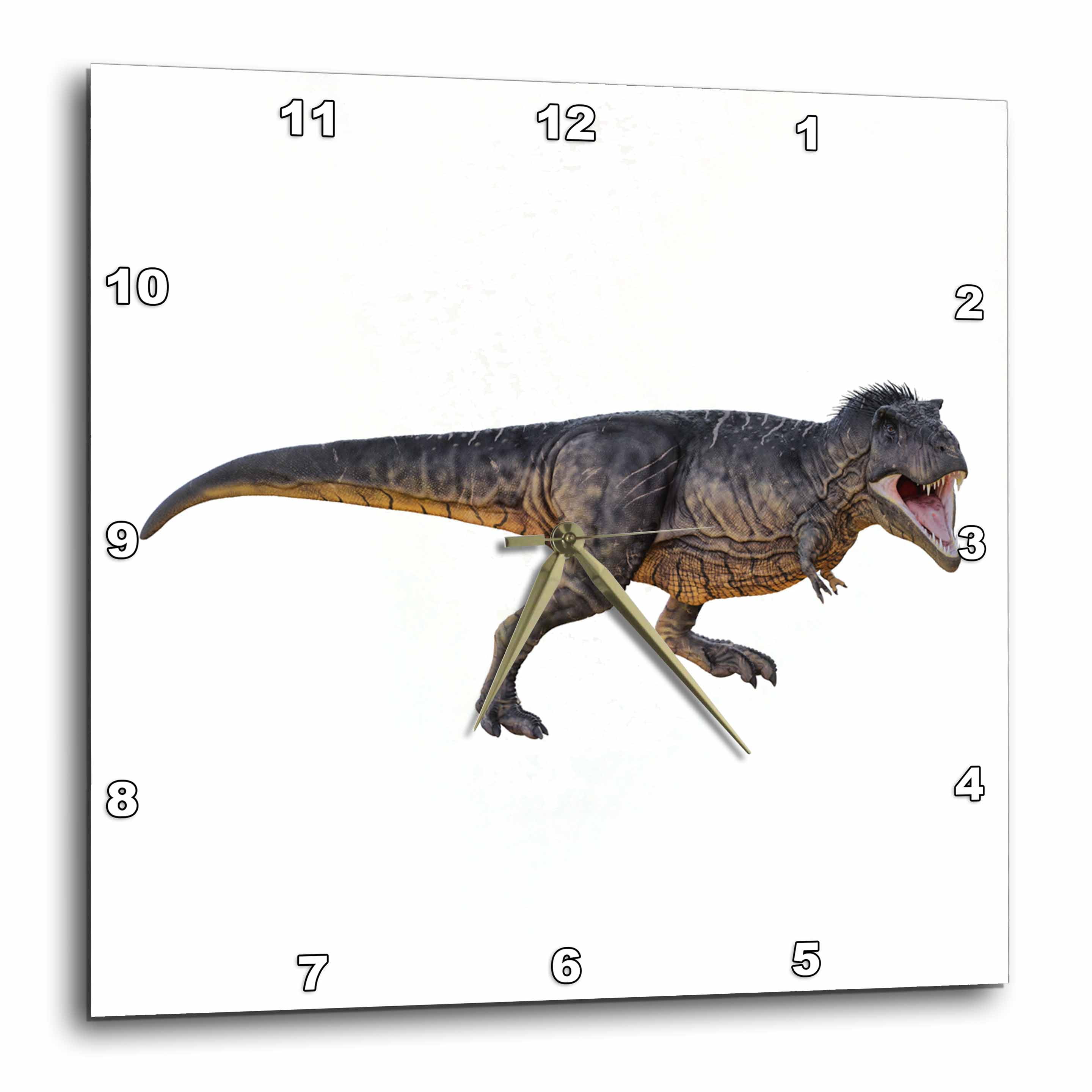 3dRose Tyrannosaurus Rex with Yellow Markings - Wall Clock, 15 by 15 ...