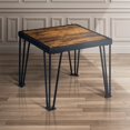 Furniture of America Fizi Industrial Black 24-inch Metal Square Side ...