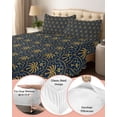 4 Piece Queen Sheet Set Yellow Palm Trees Sheets Set for Queen Size Bed ...
