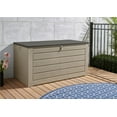 Extra Large 180 Gallon Deck Box, Tan with Dark Brown Lid - Walmart.com
