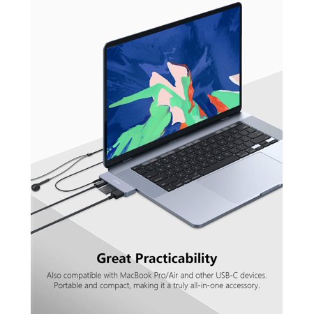 iPad Pro Adapter, USB C Hub Dongle Adapter for iPad Pro 2020-2018 and ...