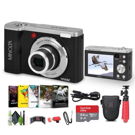 Open Box Minolta Pro Shot 20 MP HD Digital Camera with 67x Optical Zoom ...