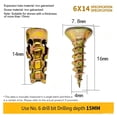 6×14mm Short Expansion Screw Set for Cabinet Hinge Repair & Stripped ...