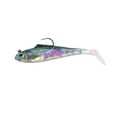 Renosky Mirror Image Paddle Shad 4 Inch Swim Bait Black 2 Count Fishing ...