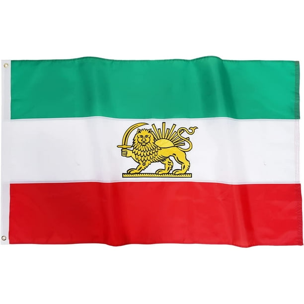 TOPFLAGS Old Iran Flag Historic Persian Flags 3x5 Embroidered Iranian ...