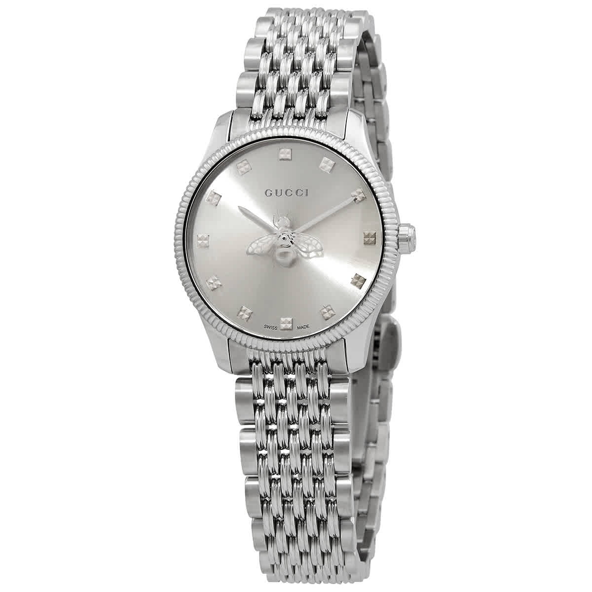 Gucci G-Timeless Quartz Silver Dial Ladies Watch YA1265019 - Walmart.com