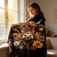 CaiYueKe Highland Cow Plush Blanket 100x150CM - Cozy Flannel Throw Soft ...