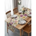 Burlap Table Runner 70 Inches Long, Vintage Spring Blossom Flower Non ...