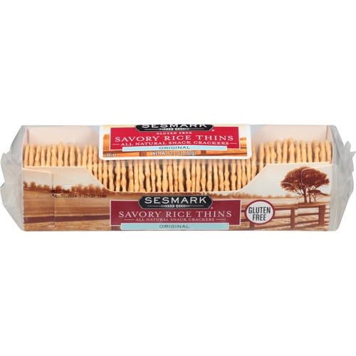 Sesmark Original Savory Rice Thins Crackers, 3.2 oz, (Pack of 12 ...