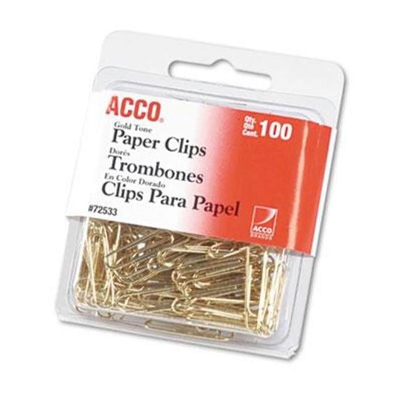 Gold Tone Paper Clips, Jumbo, Gold Tone, 50/box | Bundle of 5 Boxes ...