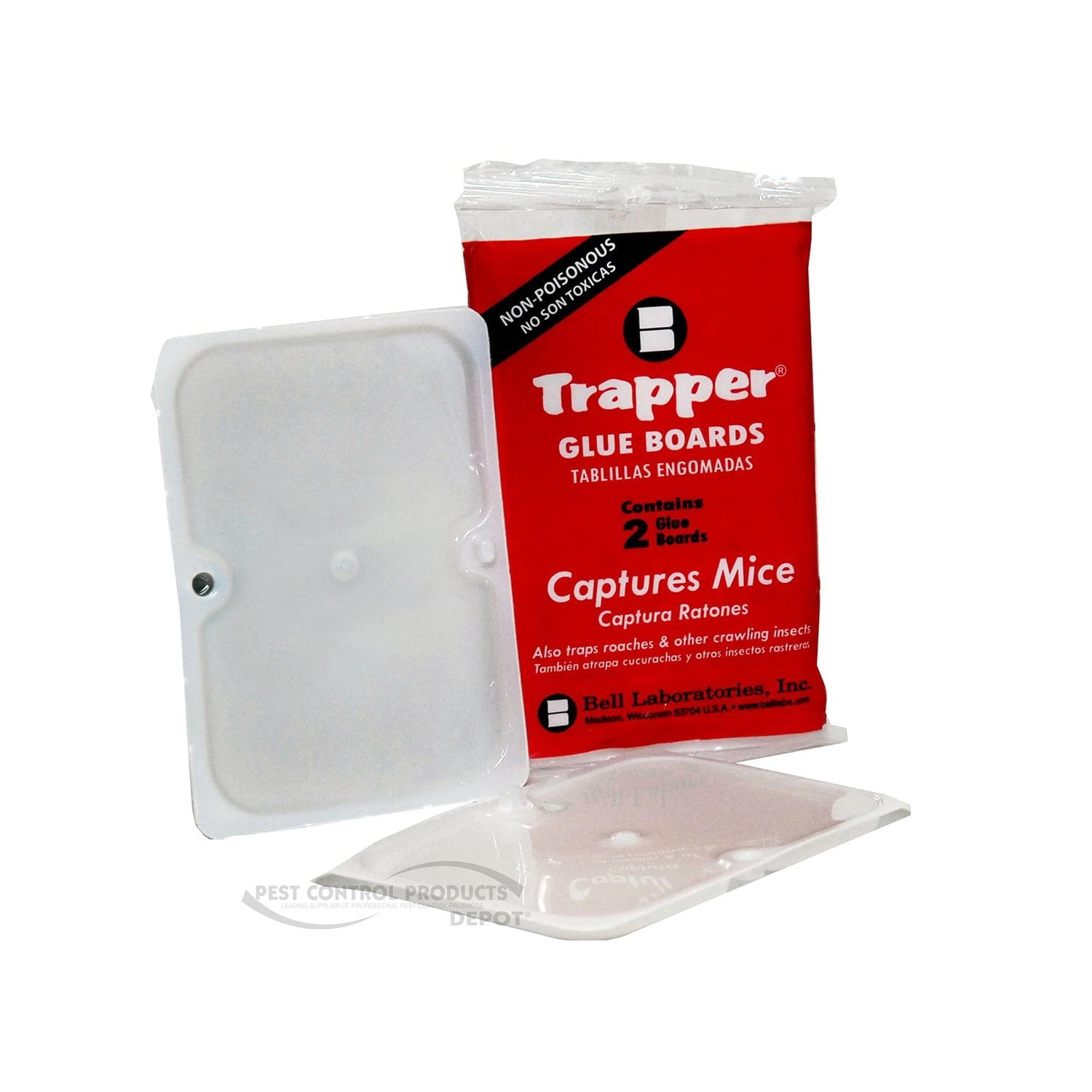 Trapper Mouse Glue Board Traps 1 Case (48 Packs-96 Glue Boards ...