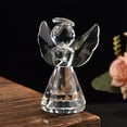 1Pc Glass Angel Display Decorations Home Office Decoration Clear ...