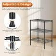3-Tier Metal Storage Shelving, Adjustable Shelves Unit Heavy Duty ...