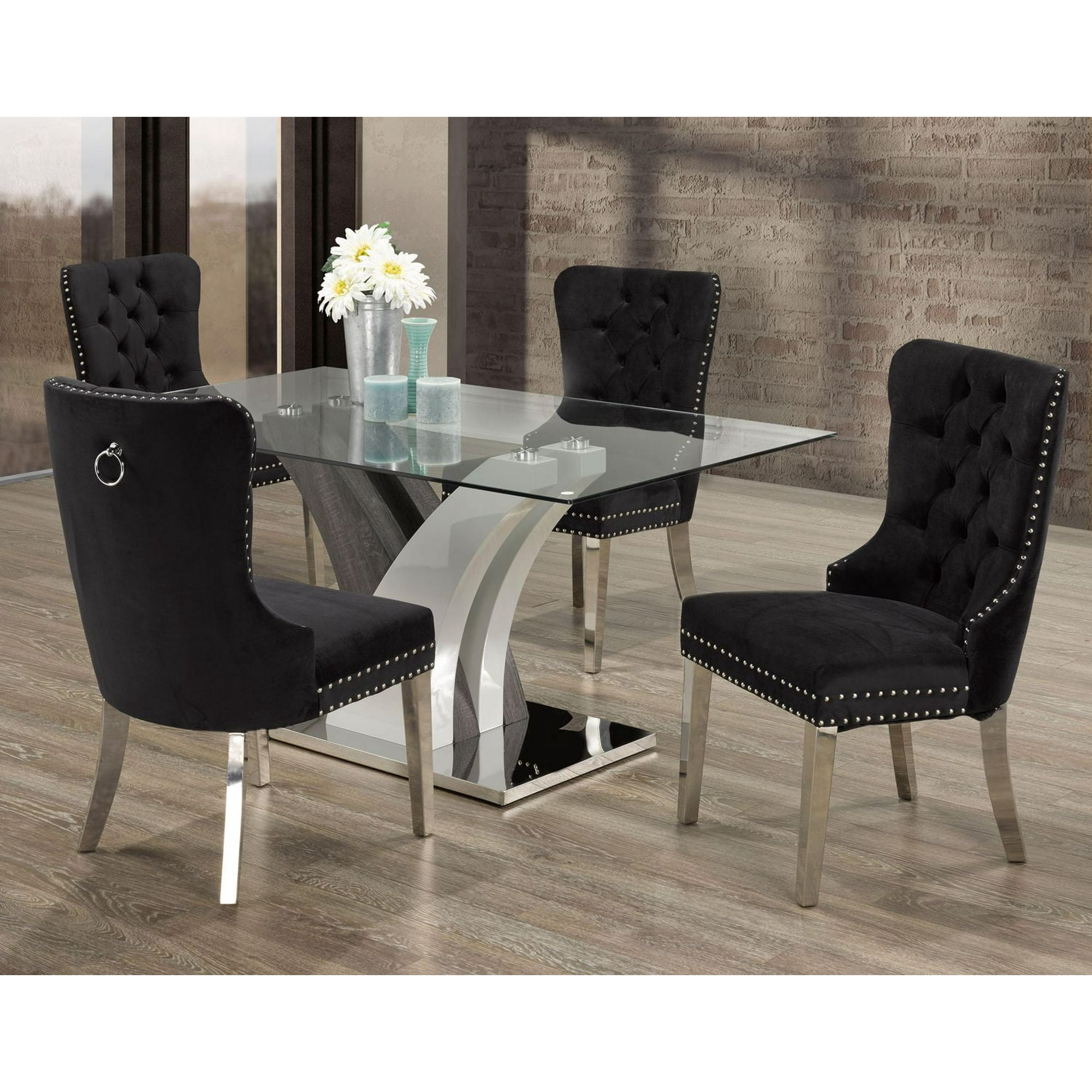 Click here for Brassex Elliott 5-Piece Dining Set  Black prices