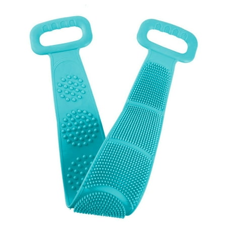 Bath Exfoliating Scrubber Belt Shower Back Silicone Scrubber Strap ...