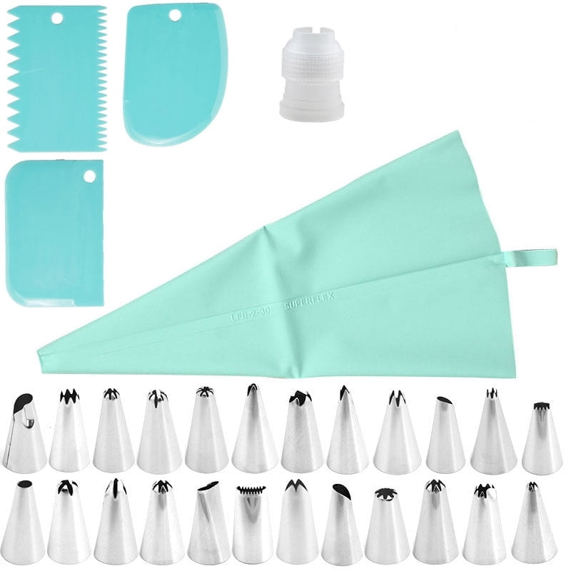 Piping Pastry Bag With Nozzles Set For Confectionery Tips Baking And ...