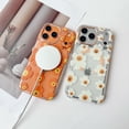Floral Flower Print Clear Magnetic Phone Case for iPhone, Compatible ...