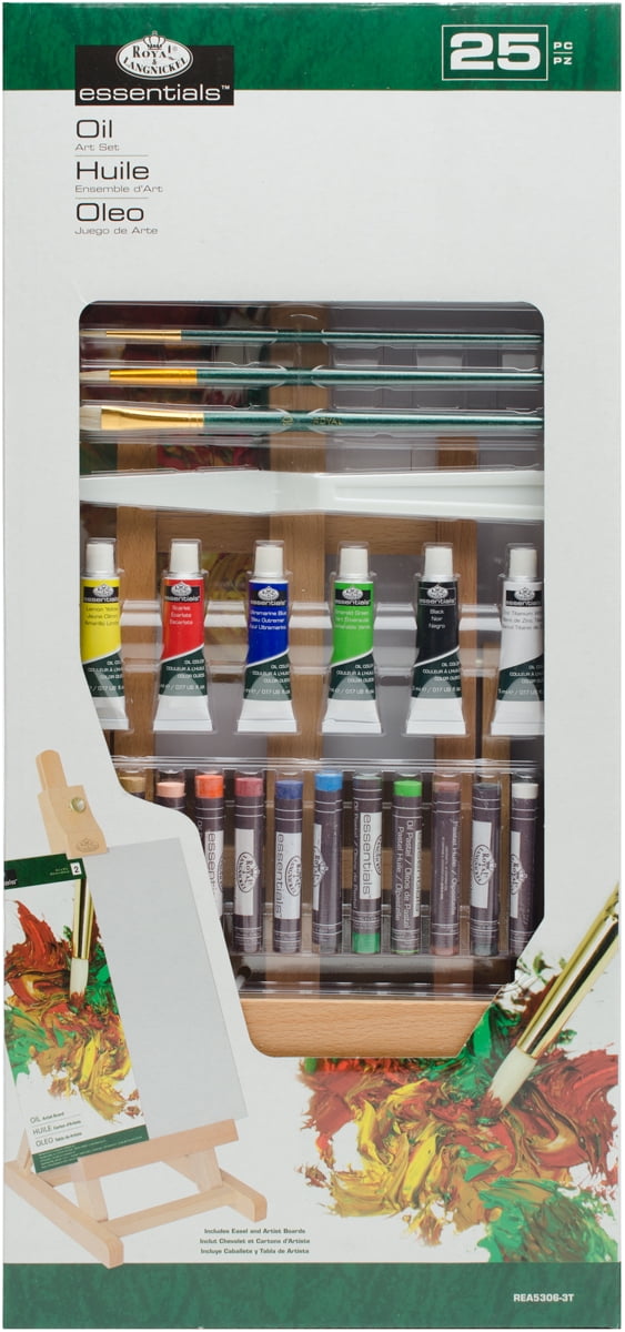 Easel Art Set Small - Oil "H" Set 25pc - Walmart.com