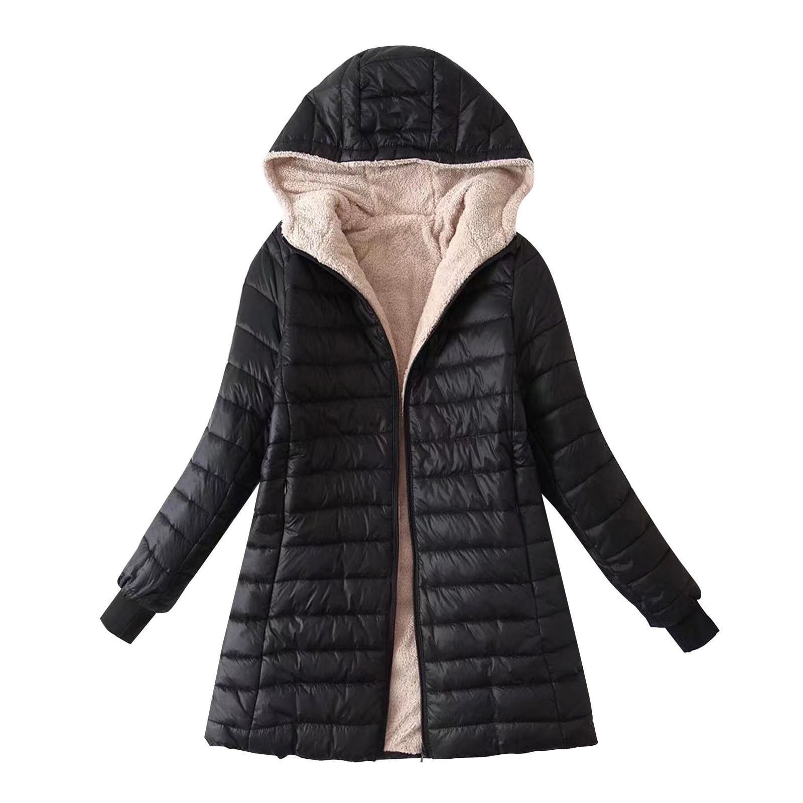 Click here for Bmisegm Women Plus Size Plush Coats Winter Long Sl... prices