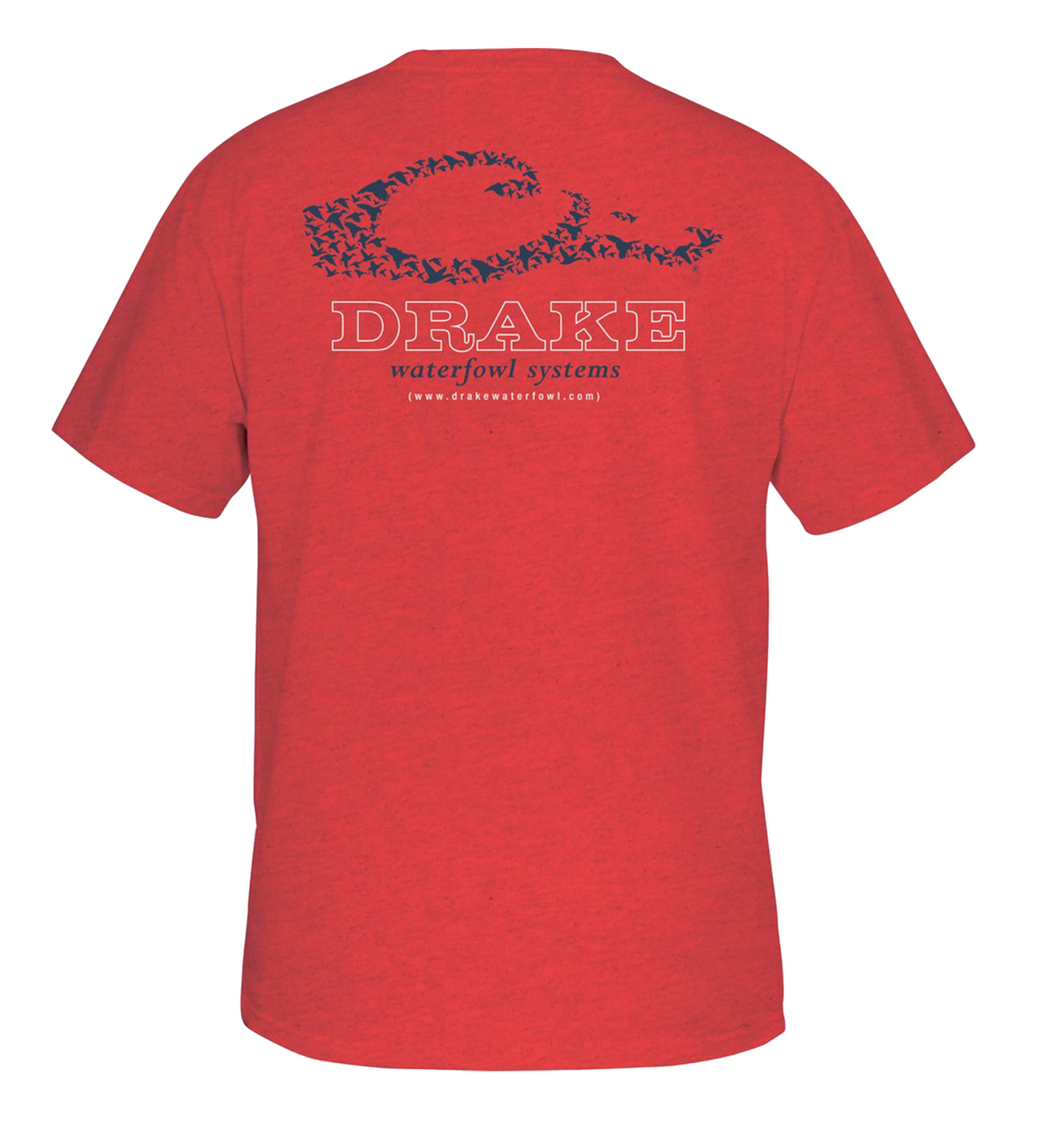 Drake Design - Drake Waterfowl Logo Short Sleeve T-Shirt-Red Heather ...