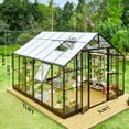 AMERLIFE 12x13.5x9 ft Greenhouse with Aluminum Frame, Clear Panels ...