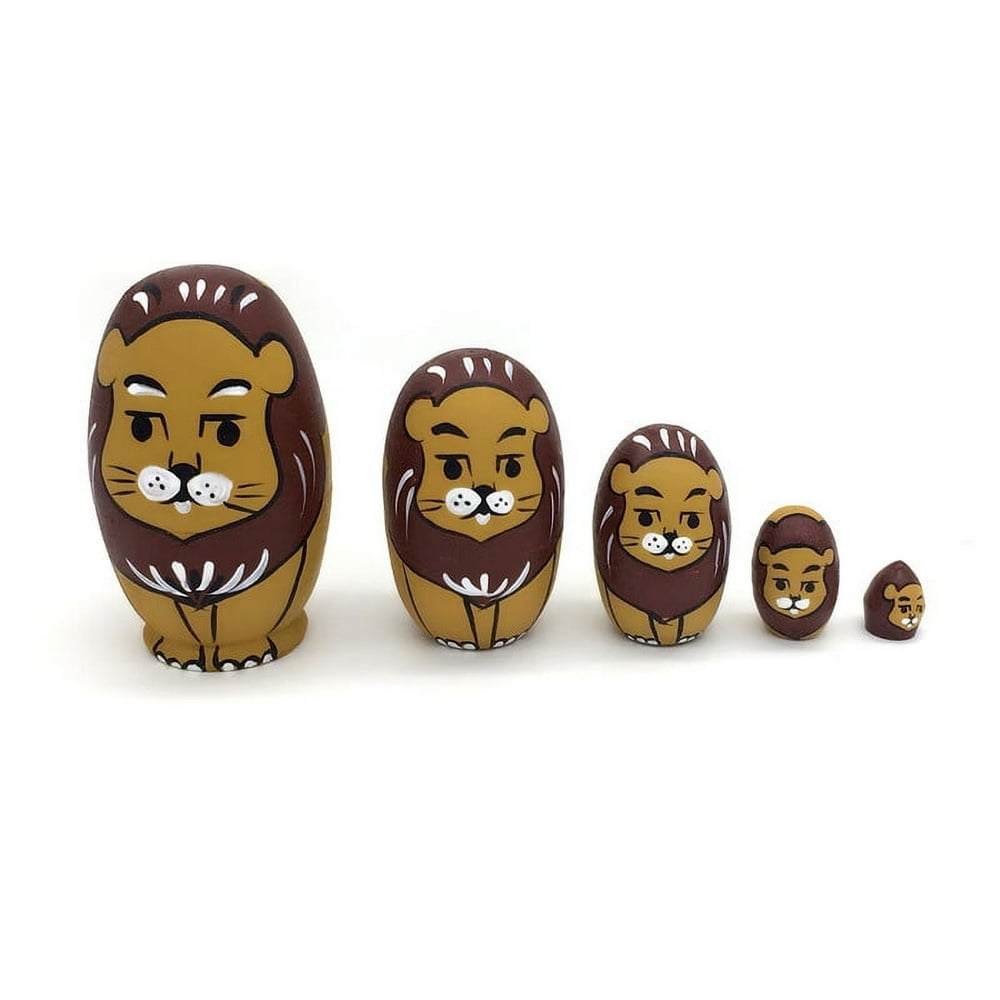 Click here for Generic Nesting Dolls 5pcs/Set Egg Shape Cute Lion... prices