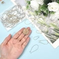 80Pcs 8 Styles Brass Hoop Earring Findings Kidney Ear Wire Platinum ...